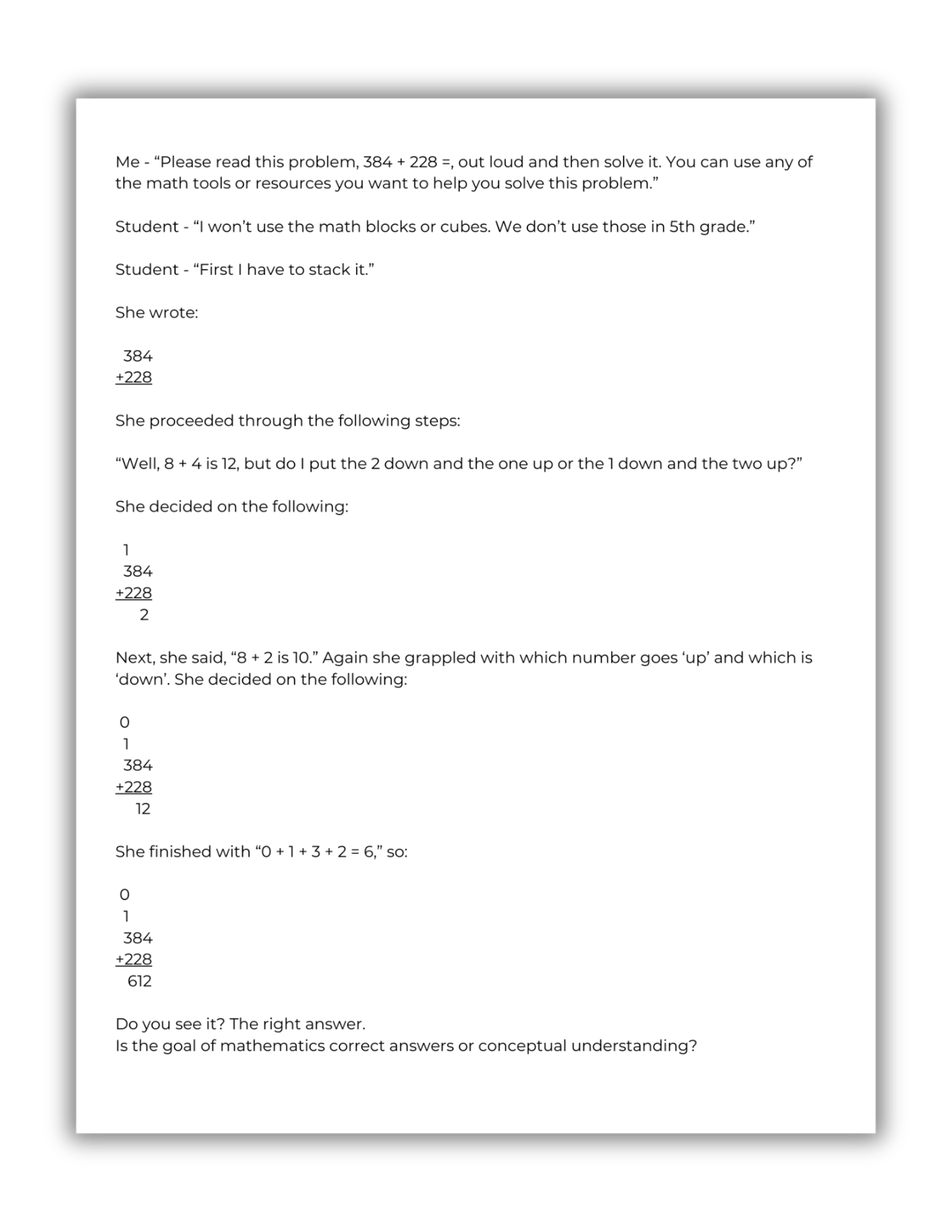 All Students Have Rights in their Mathematics Classrooms